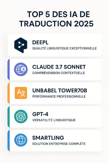 Les 5 meilleures IA de traduction en 2025 | Comparatif